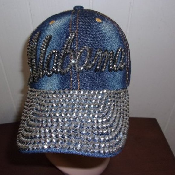 Accessories | Blue Alabama Cap With Studded Brim | Poshmark